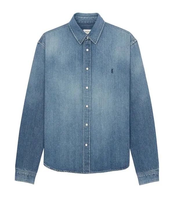 Saint Laurent Denim Cassandre Shirt