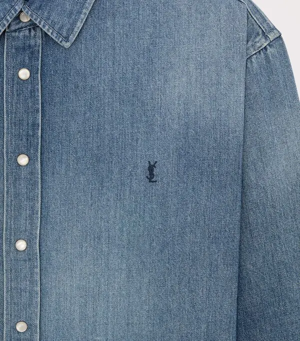 Saint Laurent Denim Cassandre Shirt