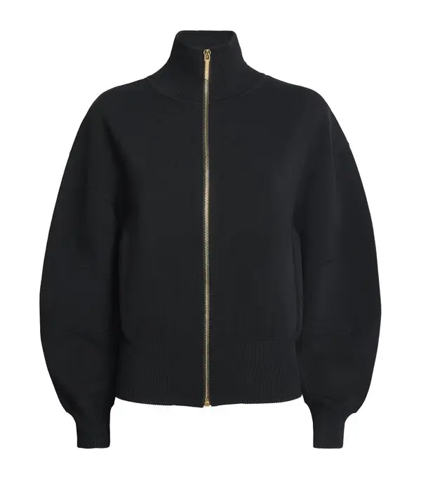 JOSEPH Milano-knit Sable Bomber Jacket - Black