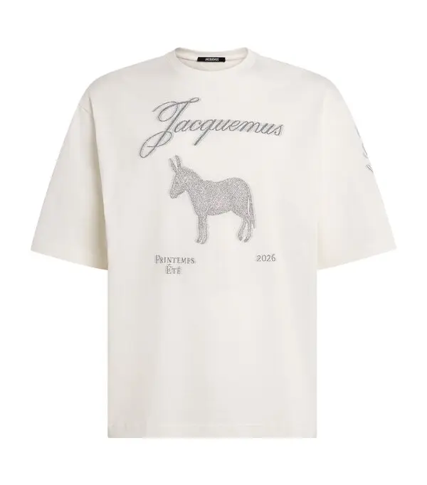 Jacquemus Cotton Jacquard Donkey T-shirt - Grey
