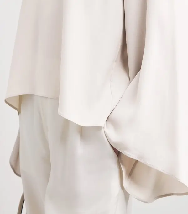 Agnona Draped-sleeve Blouse