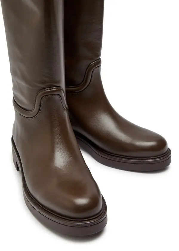 STUART WEITZMAN Celia Leather Knee-high Boots
