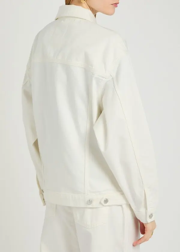 ANINE BING Rory Panelled Denim Jacket - Ecru