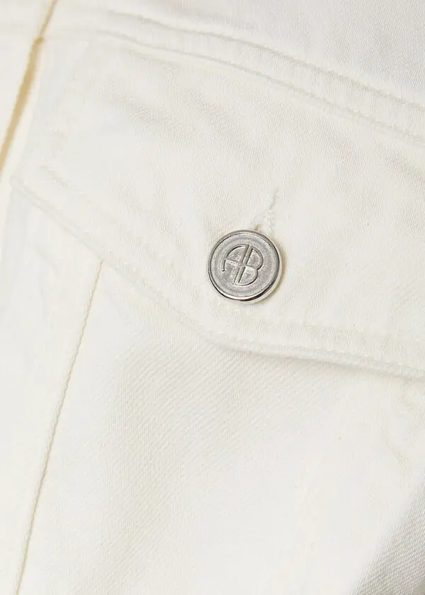 ANINE BING Rory Panelled Denim Jacket - Ecru
