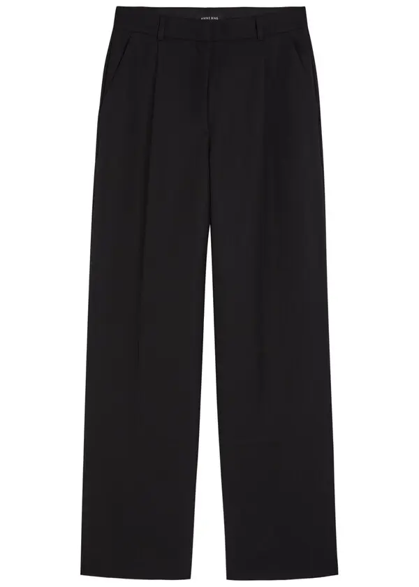 ANINE BING Trent Straight-leg Canvas Trousers