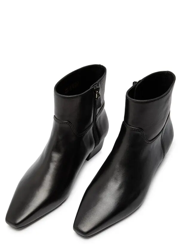 STUART WEITZMAN Stassi 20 Leather Ankle Boots - Black