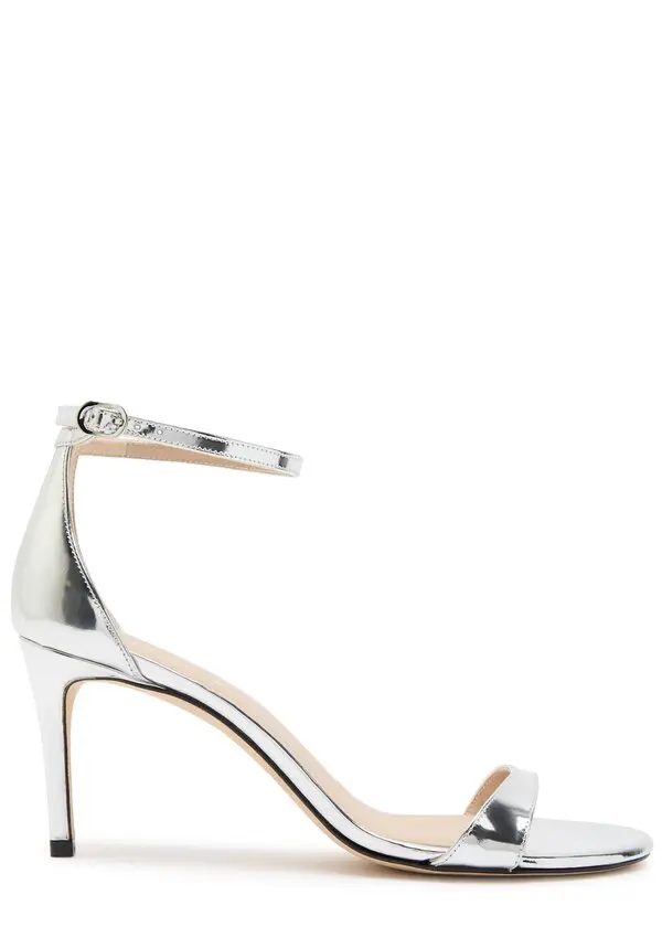 STUART WEITZMAN Nudist Ii 75 Metallic Leather Sandals