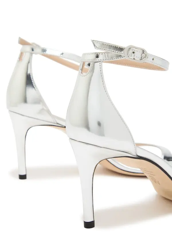 STUART WEITZMAN Nudist Ii 75 Metallic Leather Sandals