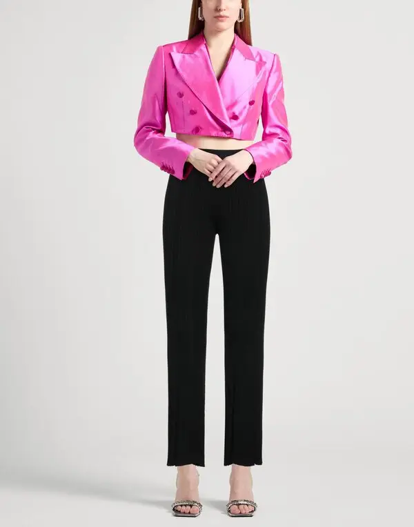Liviana Conti Ribbed Viscose & Polyester Flared Pants