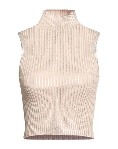 Peserico Turtleneck Ribbed Knit Top - Silver