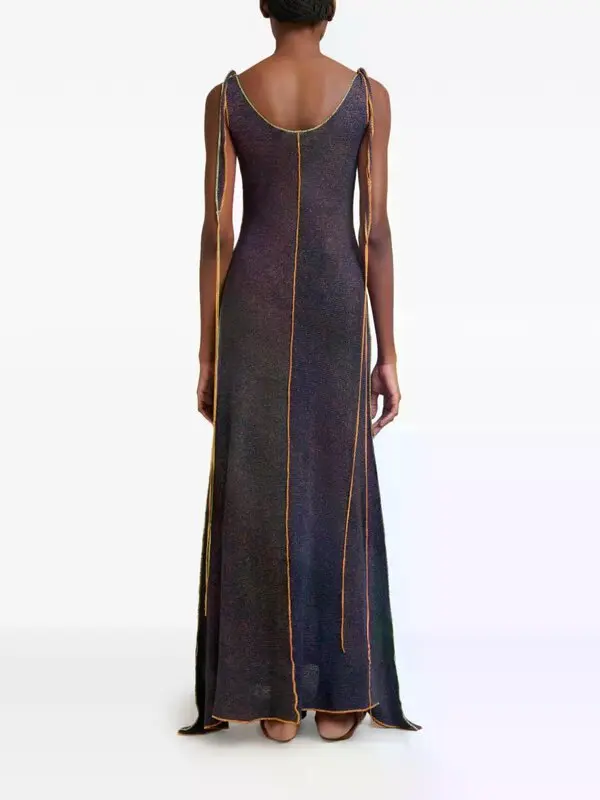 Marni Sleeveless Tie-strap Knitted Maxi Dress