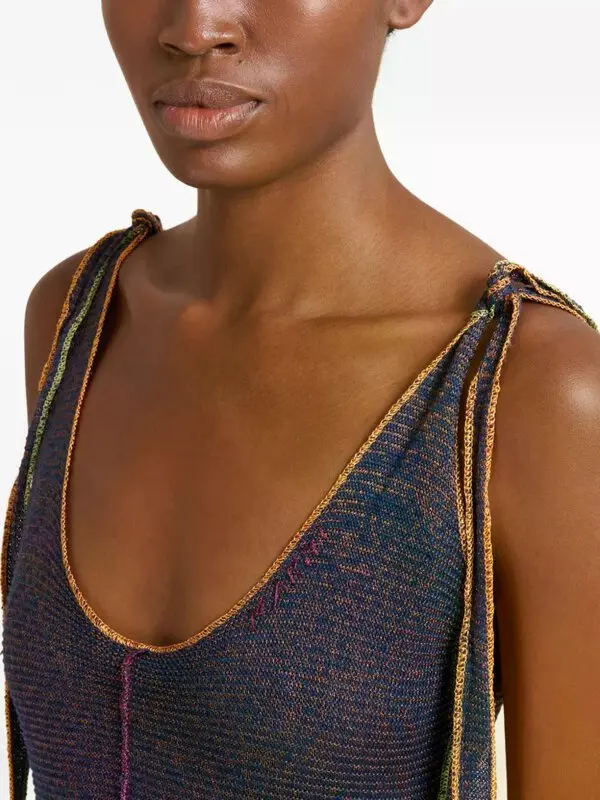Marni Sleeveless Tie-strap Knitted Maxi Dress