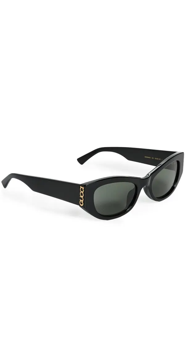 Gucci Signoria Cateye Sunglasses - Black-black-grey