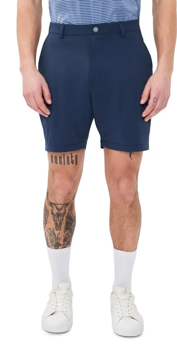 REDVANLY Hanover Pull-on Shorts - Navy