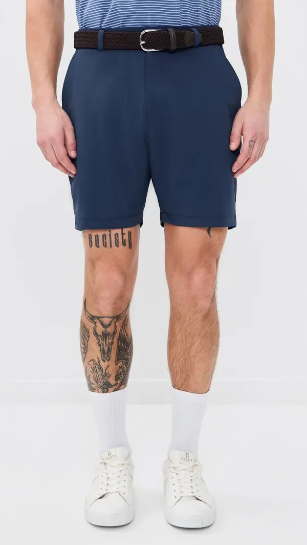REDVANLY Hanover Pull-on Shorts - Navy
