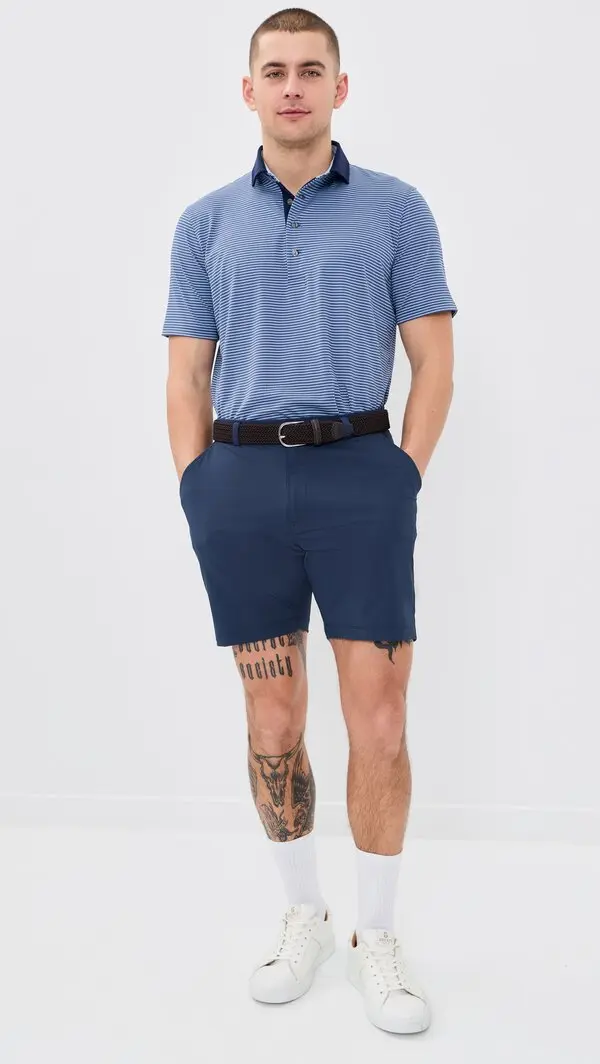 REDVANLY Hanover Pull-on Shorts - Navy