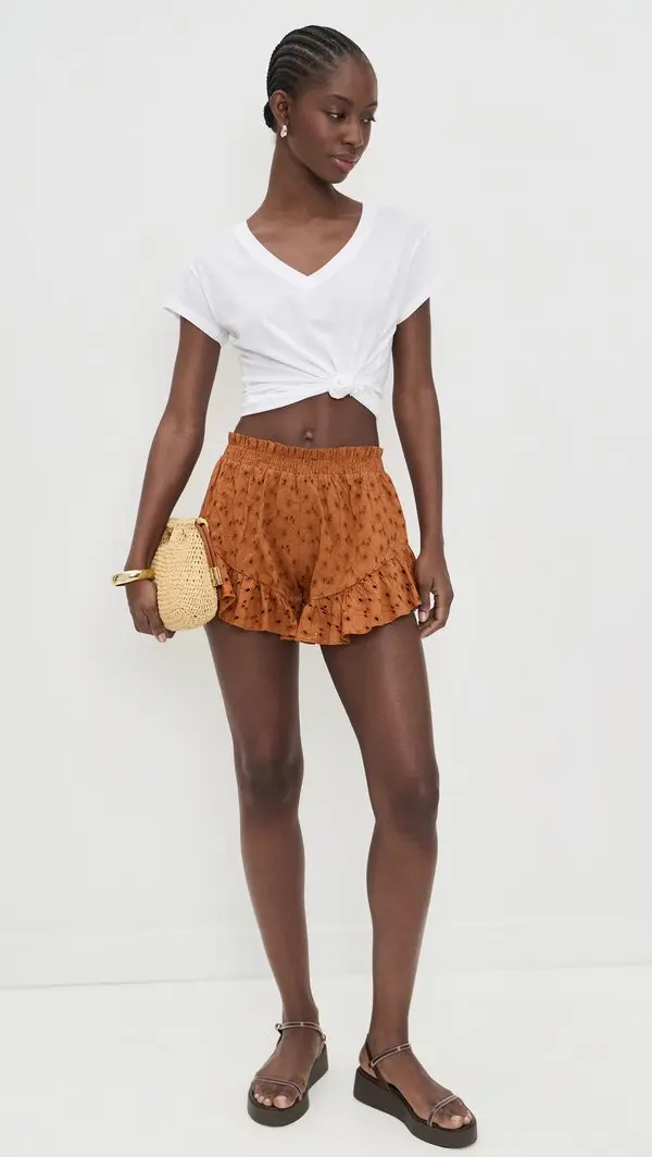 Playa Lucila Eyelet Embroidered Shorts