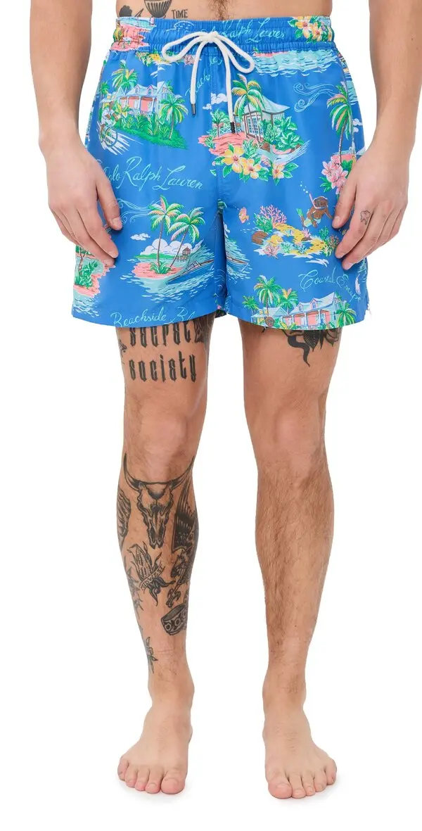 Polo Ralph Lauren Printed Swim Trunks - Bahamas Bear