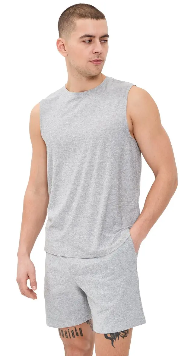 Beyond Yoga Featherweight Freeflo Muscle Tank 2.0 - Silver Mist