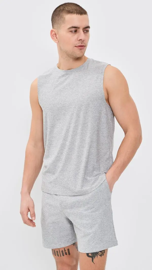 Beyond Yoga Featherweight Freeflo Muscle Tank 2.0 - Silver Mist