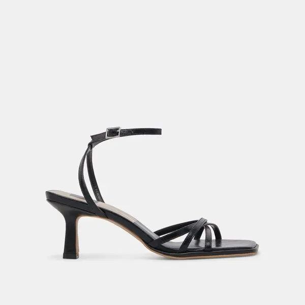 DOLCEVITA Manji Wide Heels - Midnight Patent Leather