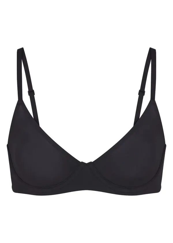 SKIMS Unlined Stretch-jersey Demi Bra - Black