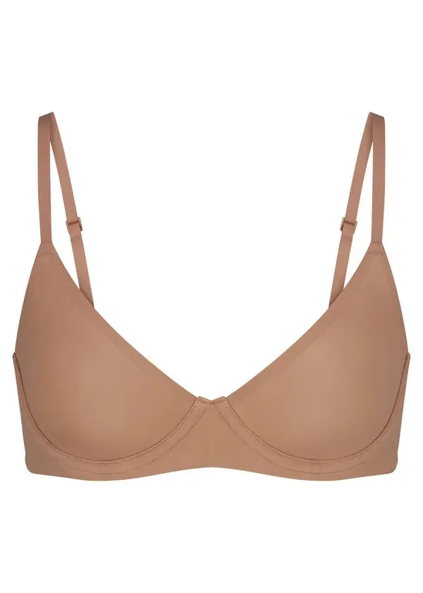 SKIMS Unlined Stretch-jersey Demi Bra - Light Brown