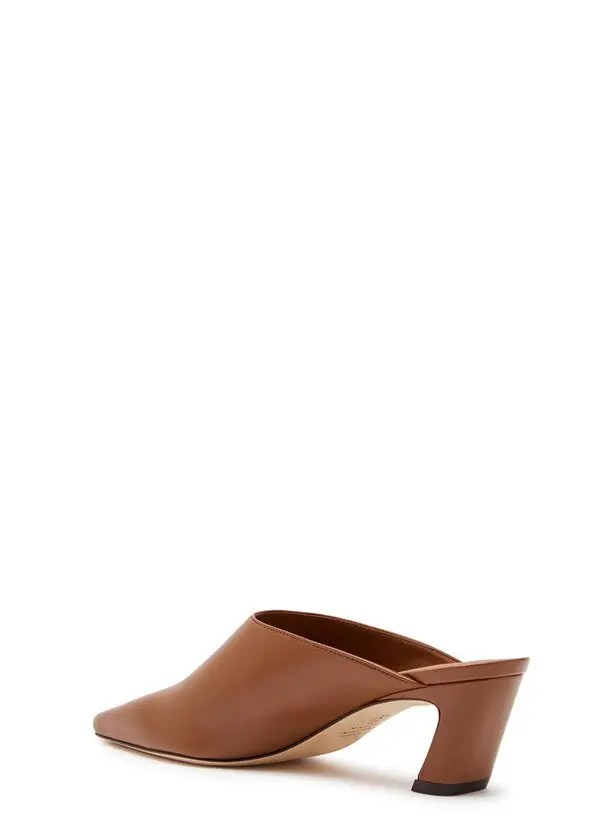 STUART WEITZMAN Stassi 50 Leather Mules - Brown
