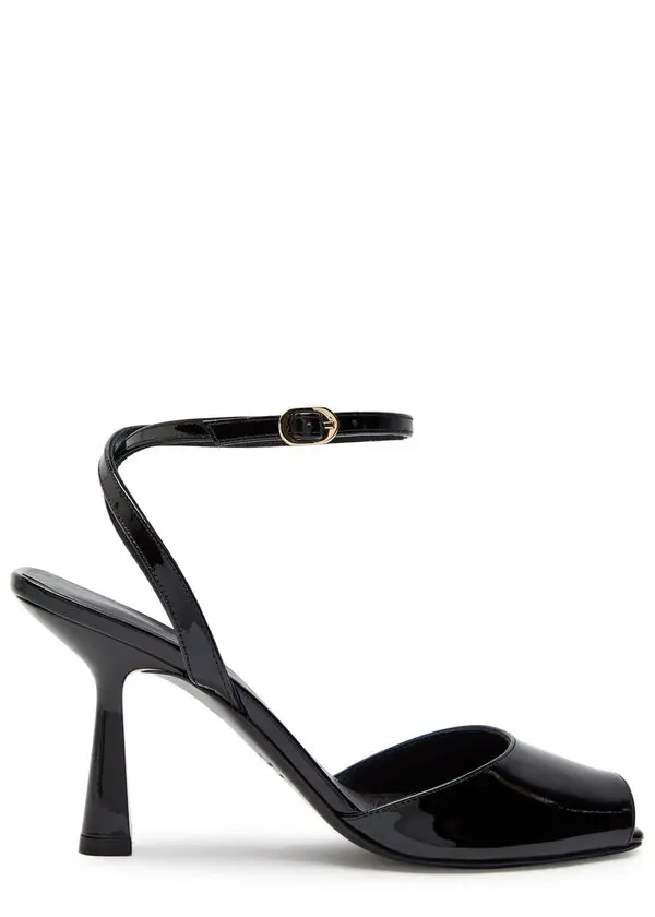 STUART WEITZMAN Patent Leather Sandals - Black