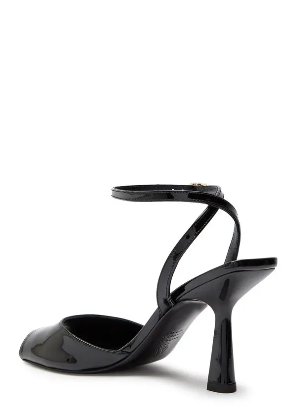 STUART WEITZMAN Patent Leather Sandals - Black