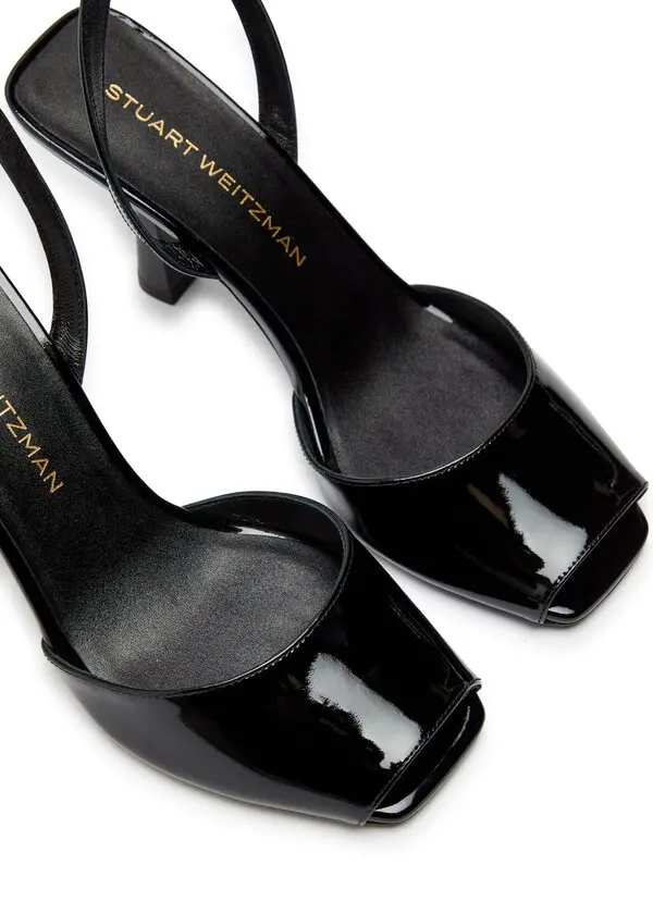 STUART WEITZMAN Patent Leather Sandals - Black