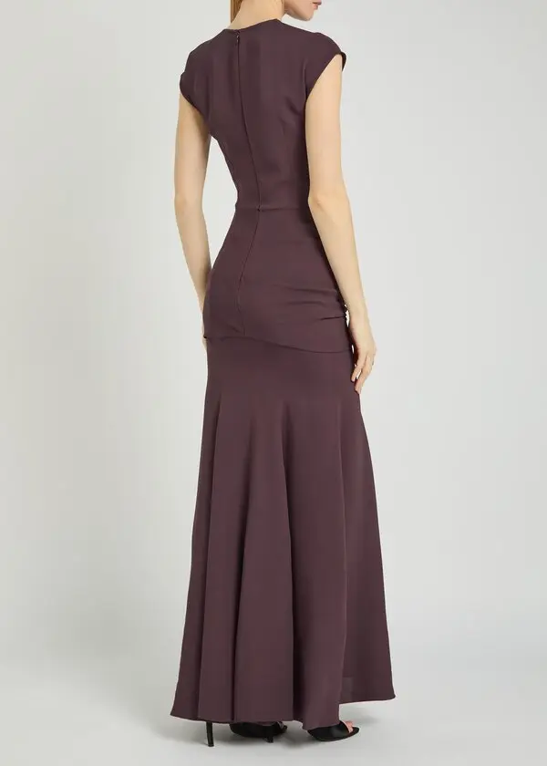 Tove Ames Twisted Jersey Maxi Dress - Brown