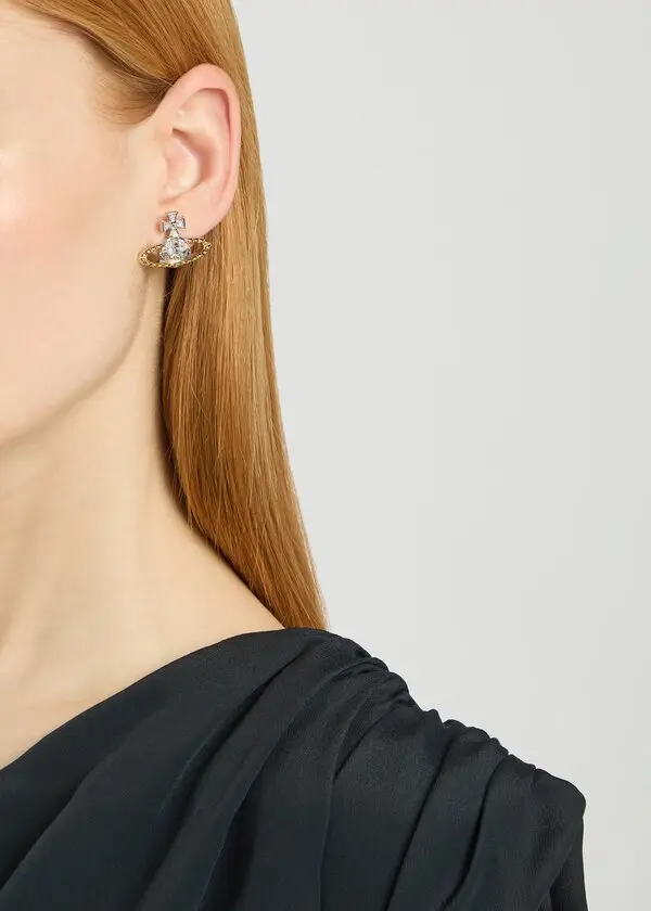 VIVIENNE WESTWOOD Mayfair Bas Relief Stud Earrings - Silver