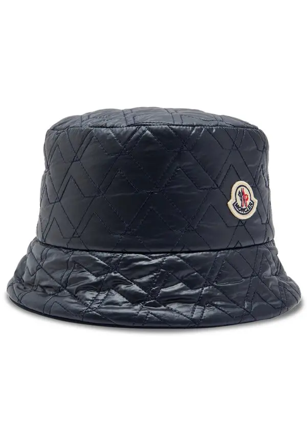 Moncler Reversible Quilted Nylon Bucket Hat - Navy