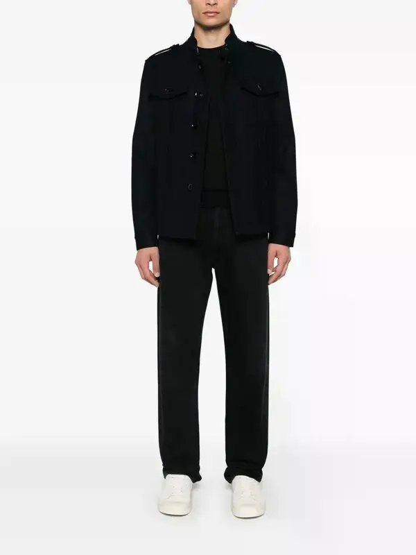TOM FORD Felted Stand-up Collar Overshirt