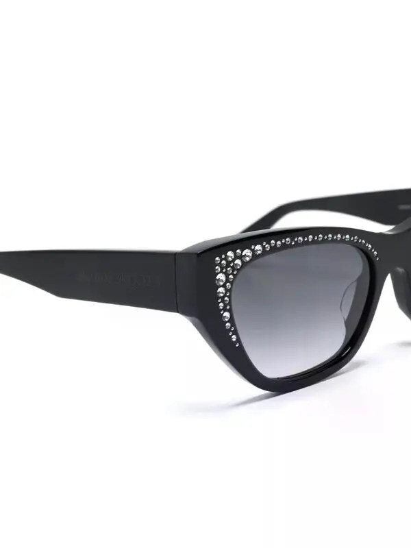 Alexander McQueen Pavé-jewelled Cat-eye Sunglasses