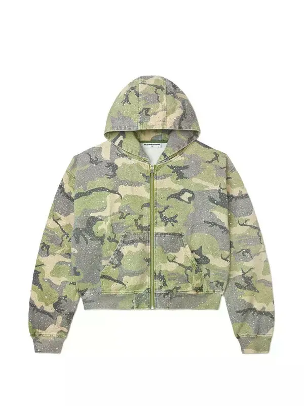 VALE FOREVER Crystal-embellished Camouflage Jacket
