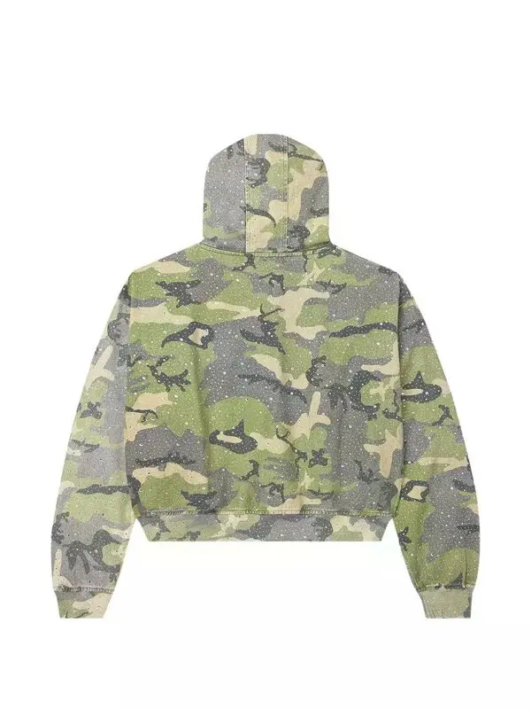 VALE FOREVER Crystal-embellished Camouflage Jacket