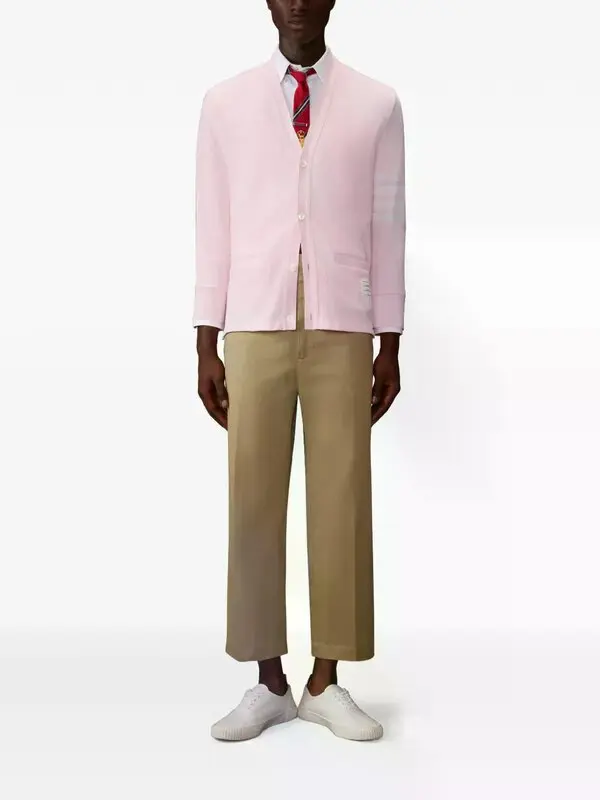 Thom Browne Textured Pique Cardigan - Pink