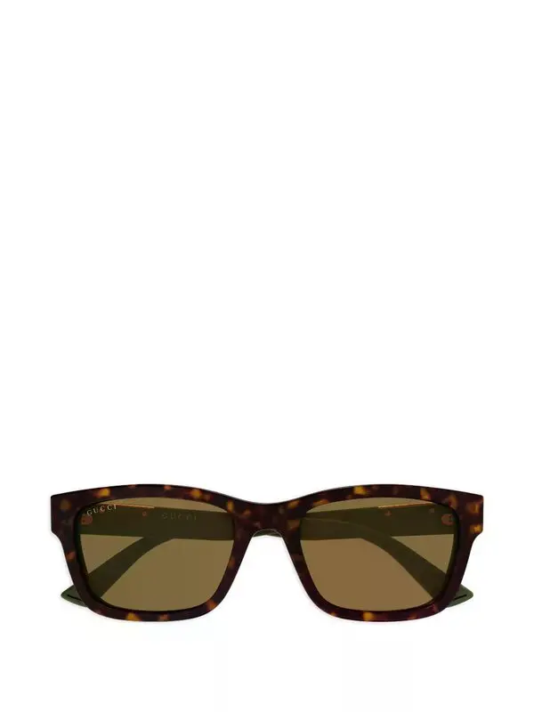 Gucci Rectangle Frame Sunglasses - Brown