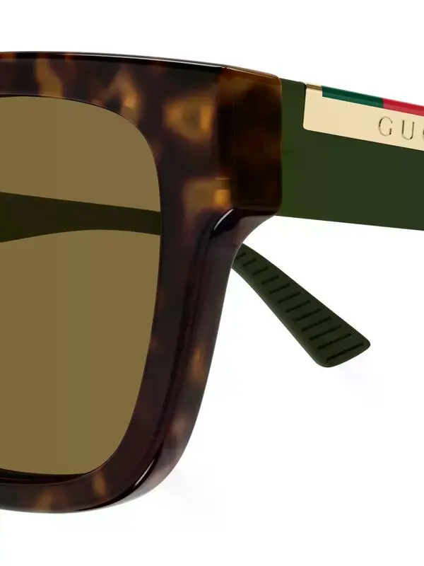 Gucci Rectangle Frame Sunglasses - Brown
