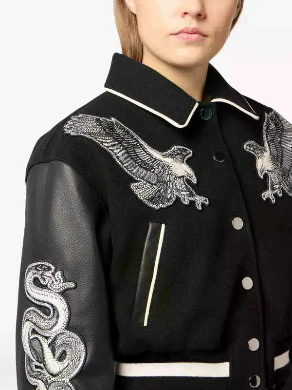 Philipp Plein Varsity Tattoo Strass Jacket