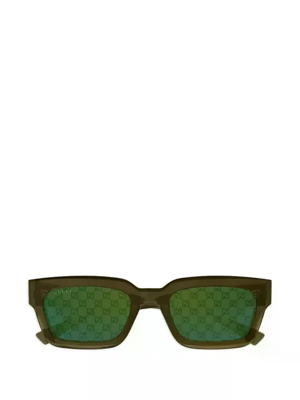 Gucci Monogram Square-frame Sunglasses - Green
