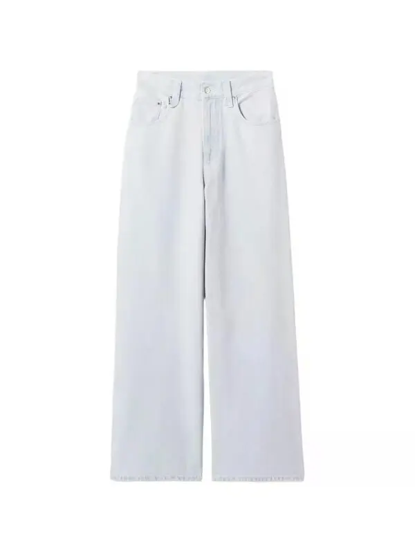 Claudie Pierlot Washed Denim Wide-leg Jeans