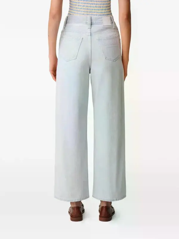 Claudie Pierlot Washed Denim Wide-leg Jeans