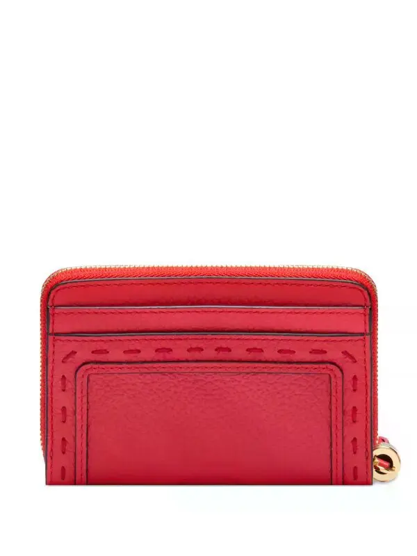 LANCEL Tassel Zip-around Wallet - Red