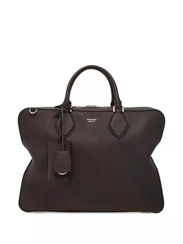 FERRAGAMO Leather Tote Bag - Brown