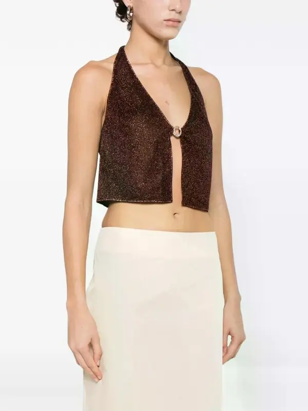 Oseree Ring-detail Top - Brown