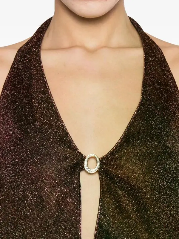 Oseree Ring-detail Top - Brown