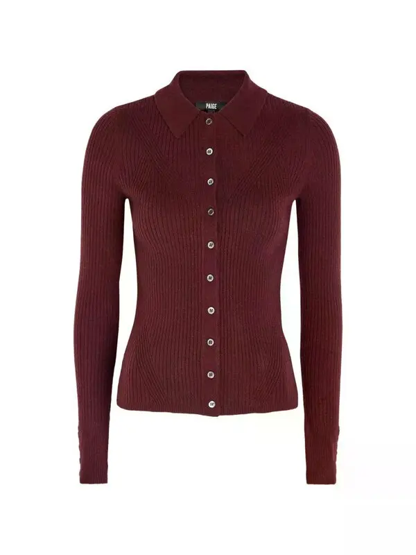 Paige Jayde Ribbed Button-front Shirt